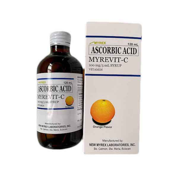 MYREVIT-C Ascorbic Acid 100mg / 5mL Syrup 120mL Orange price in the ...